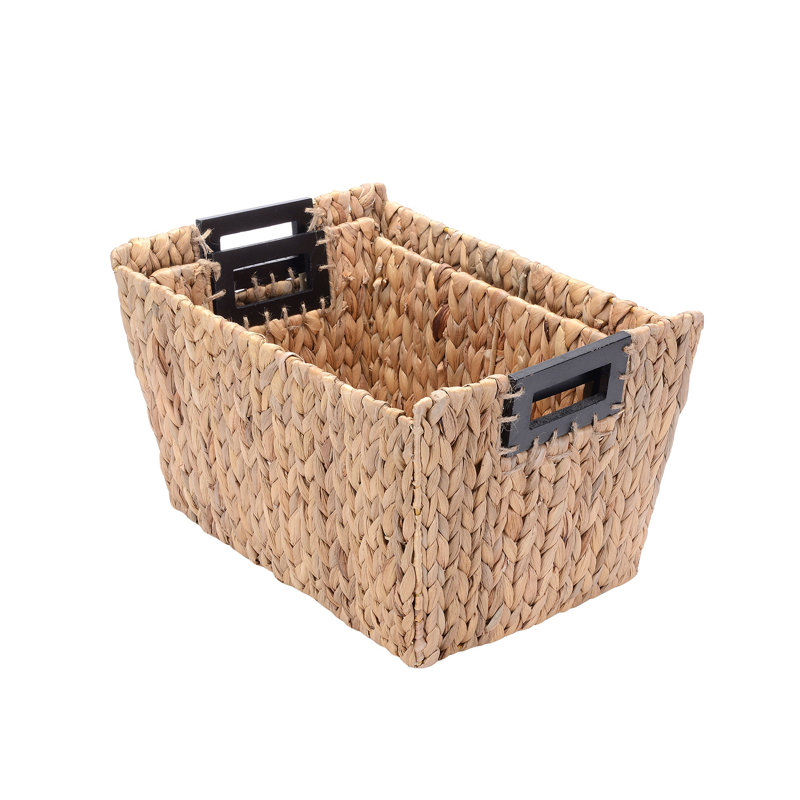 Highland Dunes Nesting Rectangle 2 Piece Wicker Basket Set & Reviews | Wayfair